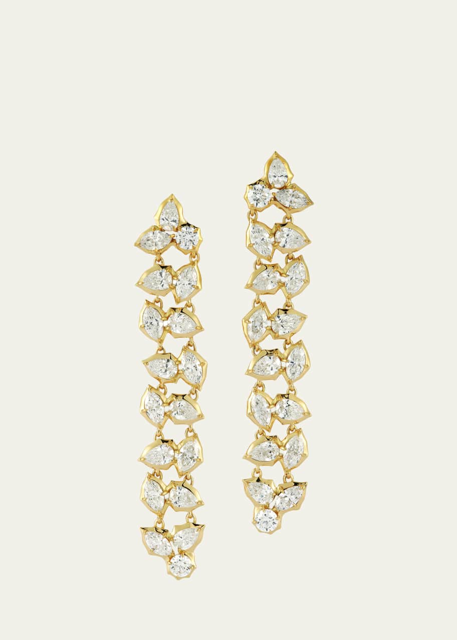 Jade Trau 18K Yellow Gold Poppy Diamond Line Drop Earrings - Bergdorf ...