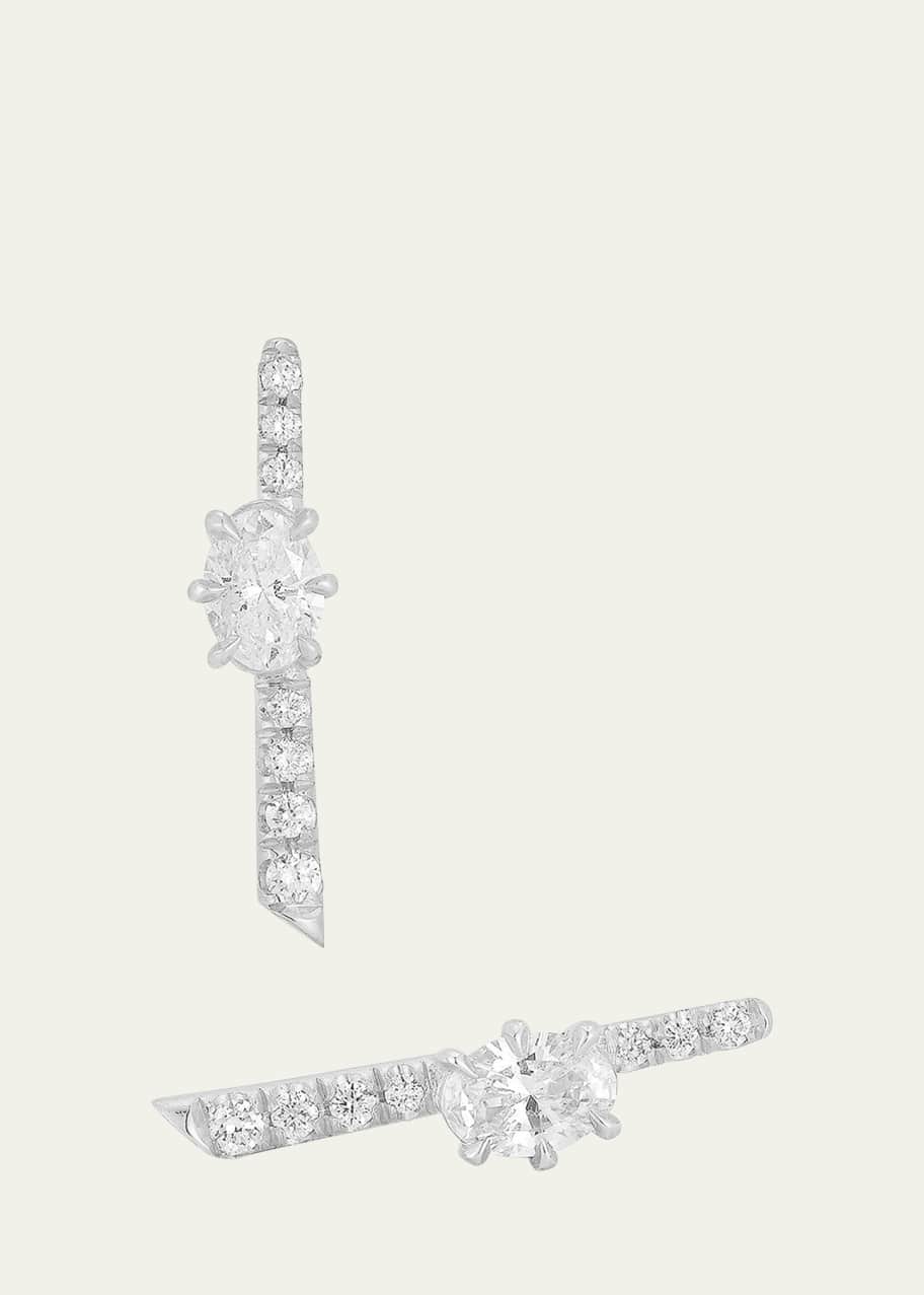 Jade Trau 18K White Gold Rae Diamond Pave Stud Earrings - Bergdorf Goodman