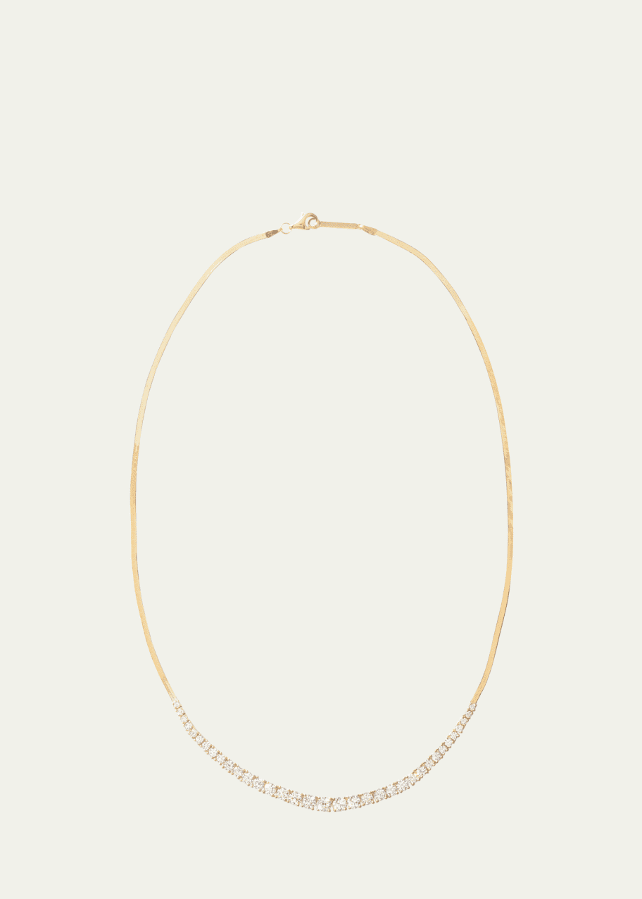 Lana 14K Gold Flawless Graduating Diamond Tennis Necklace - Bergdorf ...