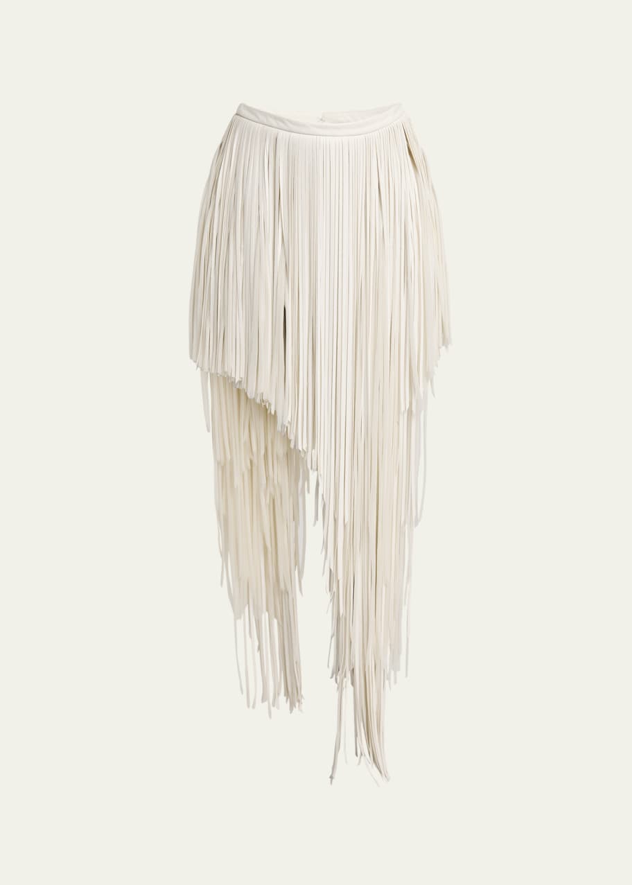 Proenza Schouler Phia Asymmetric Faux Leather Fringe Skirt - Bergdorf ...