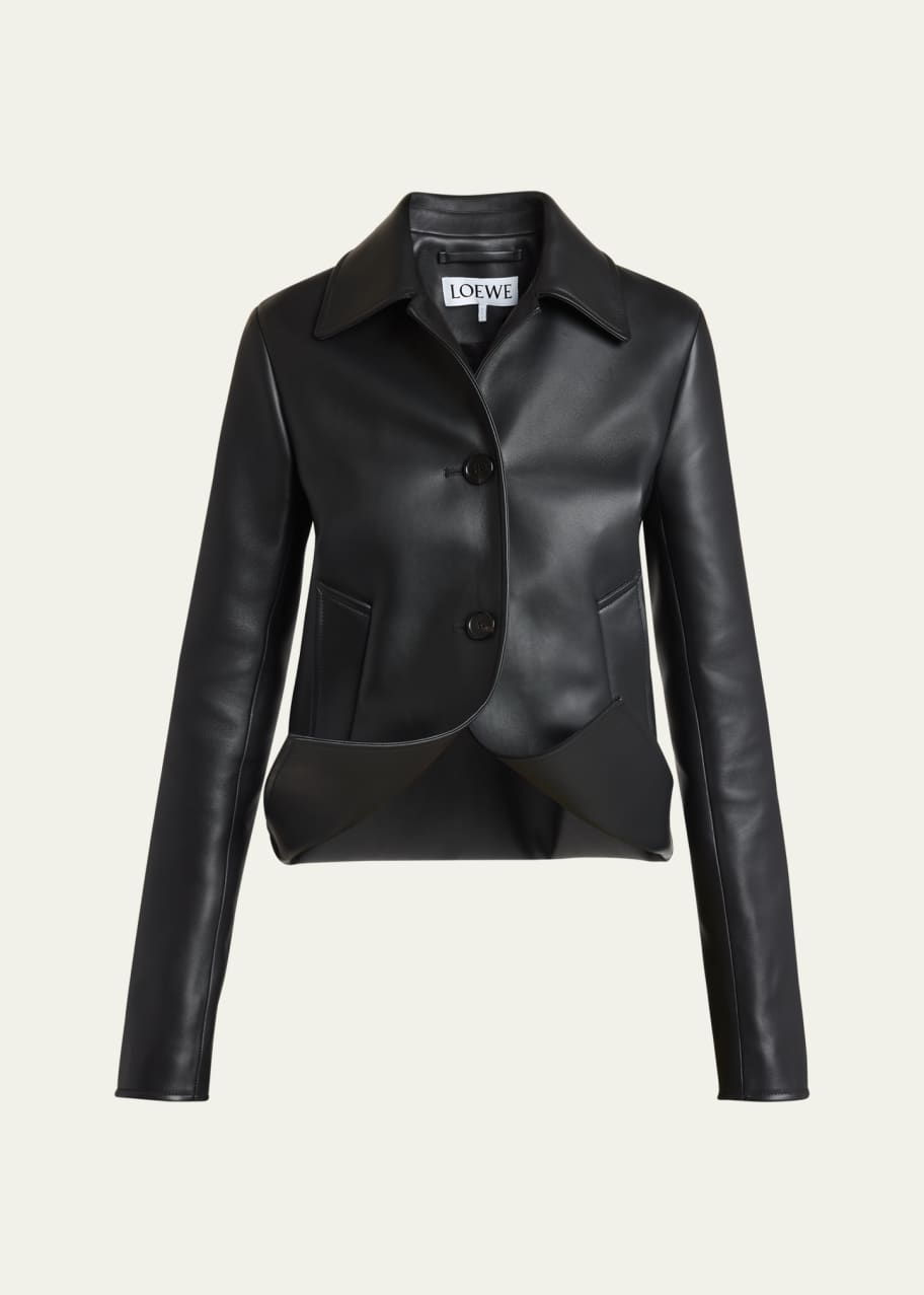 Loewe Leather Windblown Jacket - Bergdorf Goodman