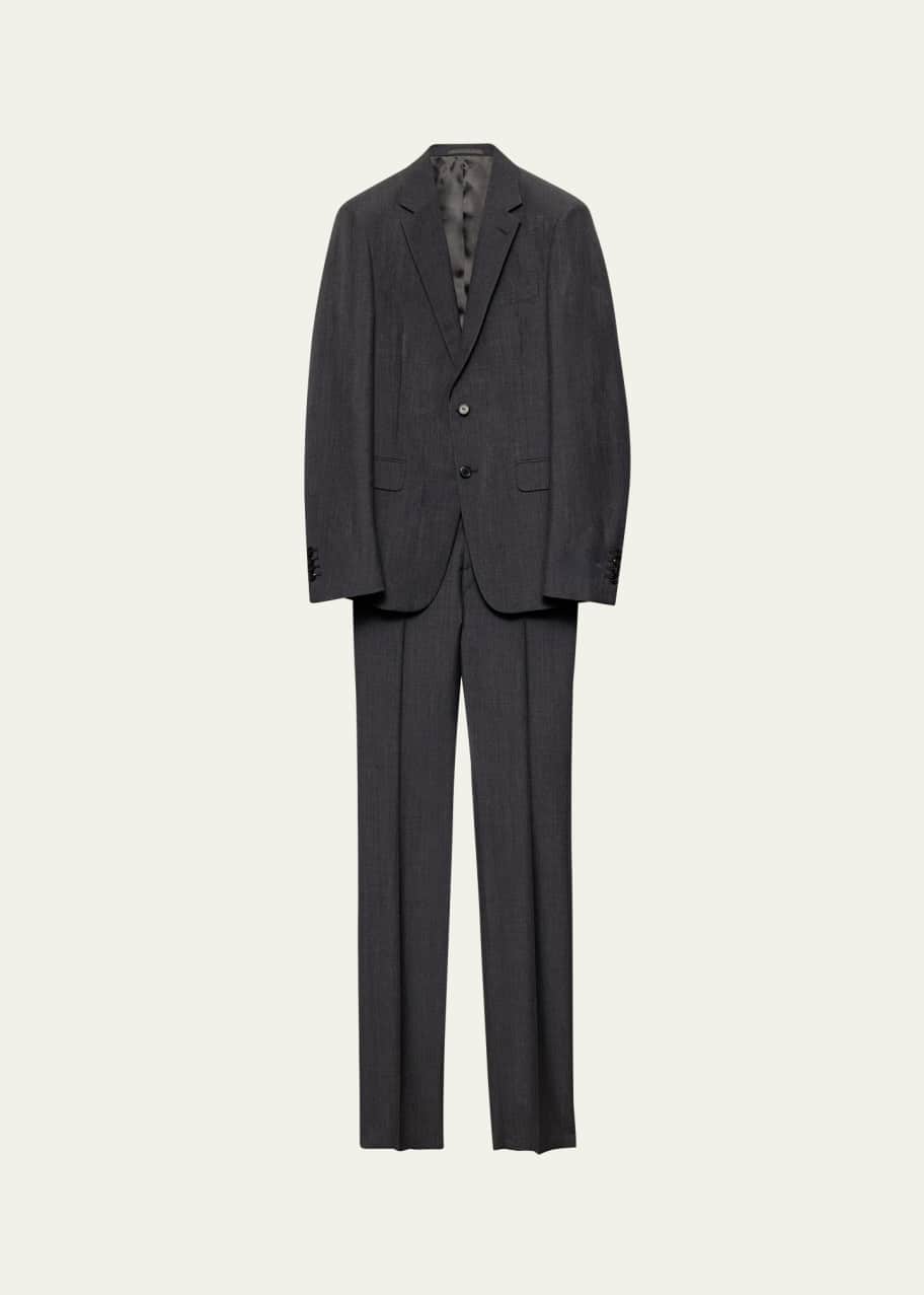 Prada Men's Mohair-Wool Solid Suit - Bergdorf Goodman