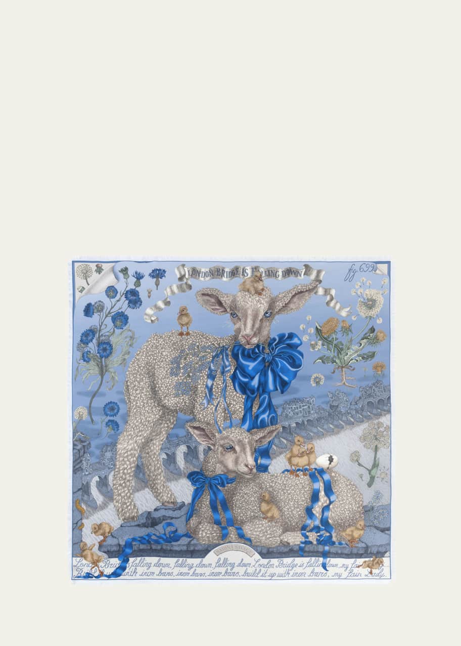 Sabina Savage London Bridge Is Falling Down Silk Scarf - Bergdorf Goodman