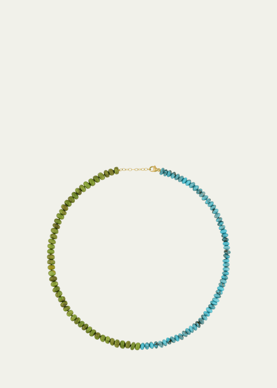 JIA JIA Nevada Sleeping Beauty & Kingman Green Turquoise Union Necklace ...
