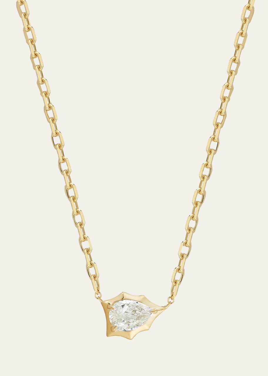 Jade Trau Envoy Pendant Necklace with Diamond Pear, 18"L - Bergdorf Goodman