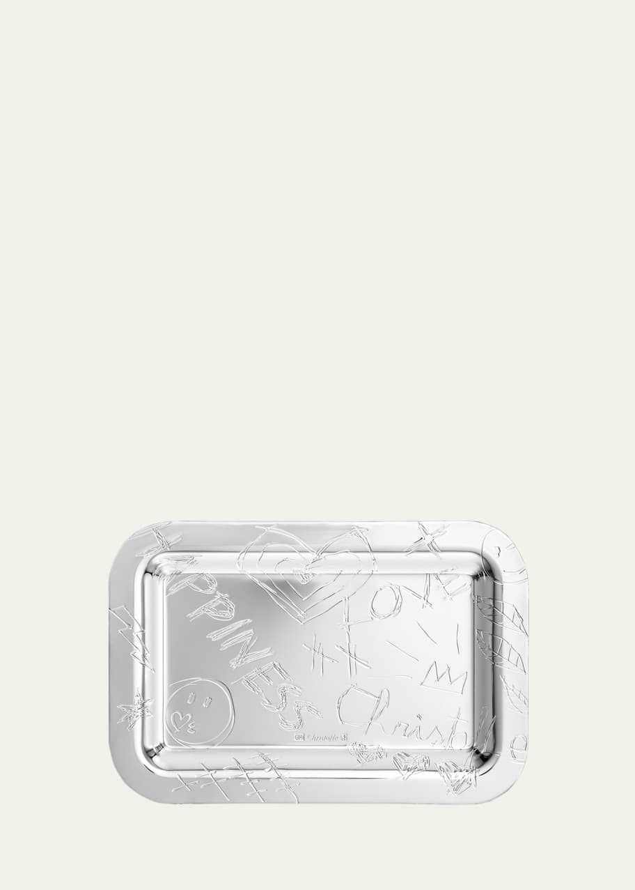 Christofle Graffiti Silver-Plated Tray, 4" x 6" - Bergdorf Goodman