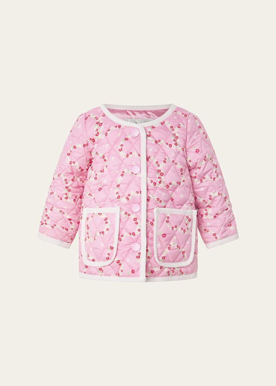 Rachel Riley Girl's Mini Daisy-Print Jacket, Size 6M-24M - Bergdorf Goodman