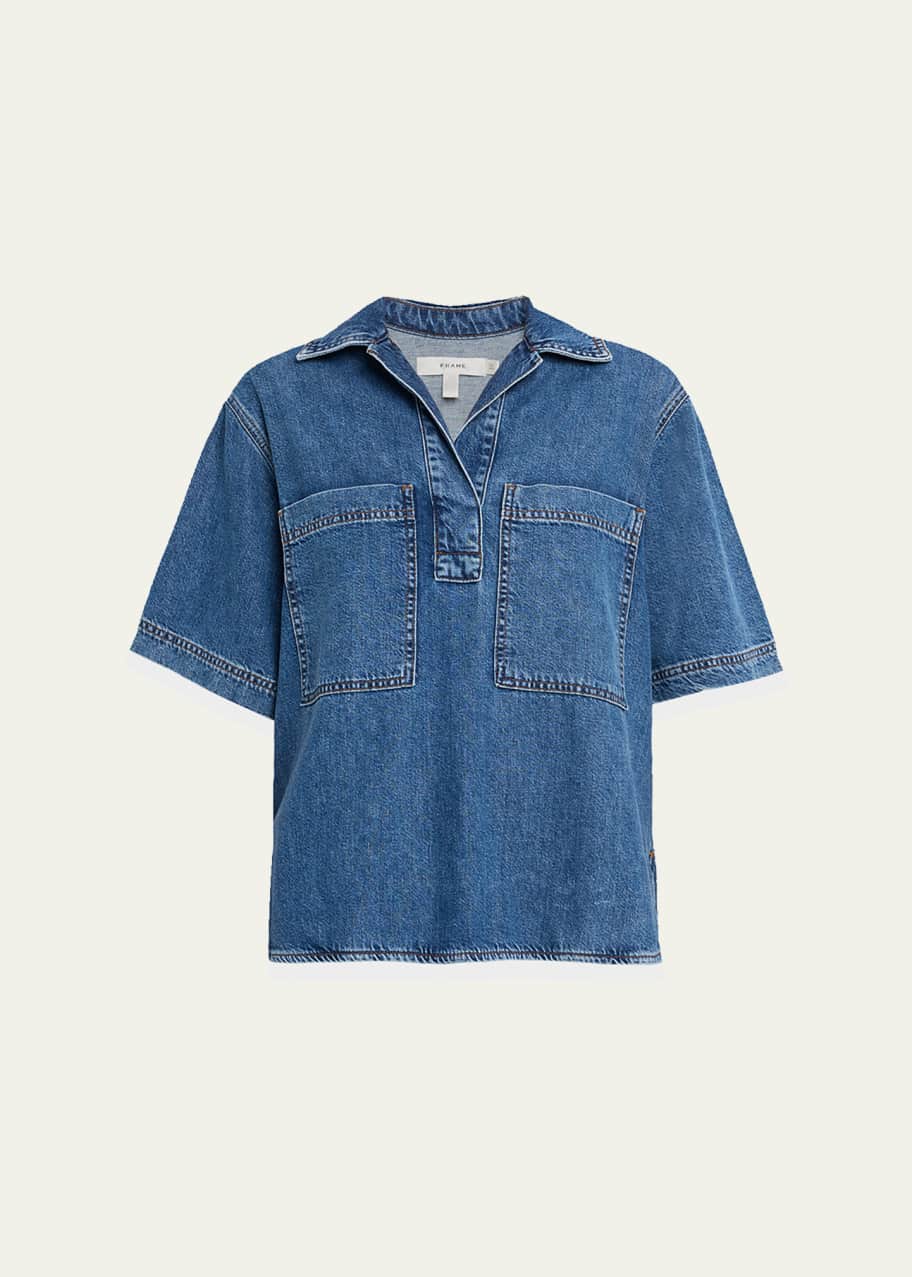 FRAME The Hi-Low Shirt - Bergdorf Goodman