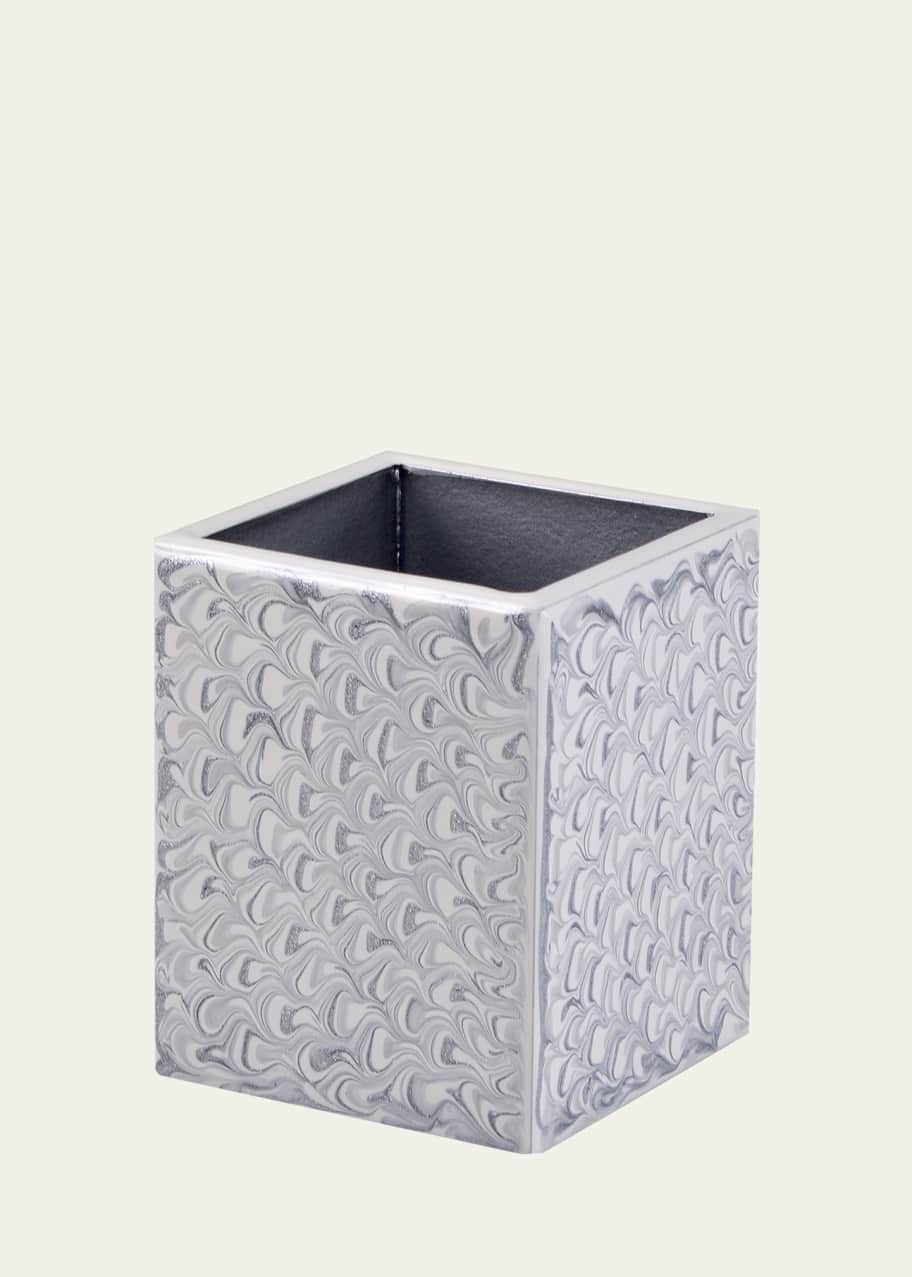 makeup brush holder silver