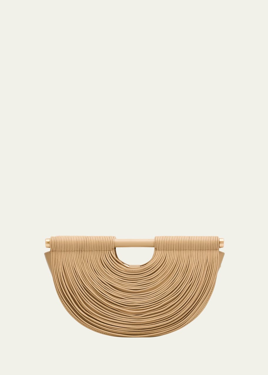 Cult Gaia Lou Draped Leather Clutch Bag - Bergdorf Goodman