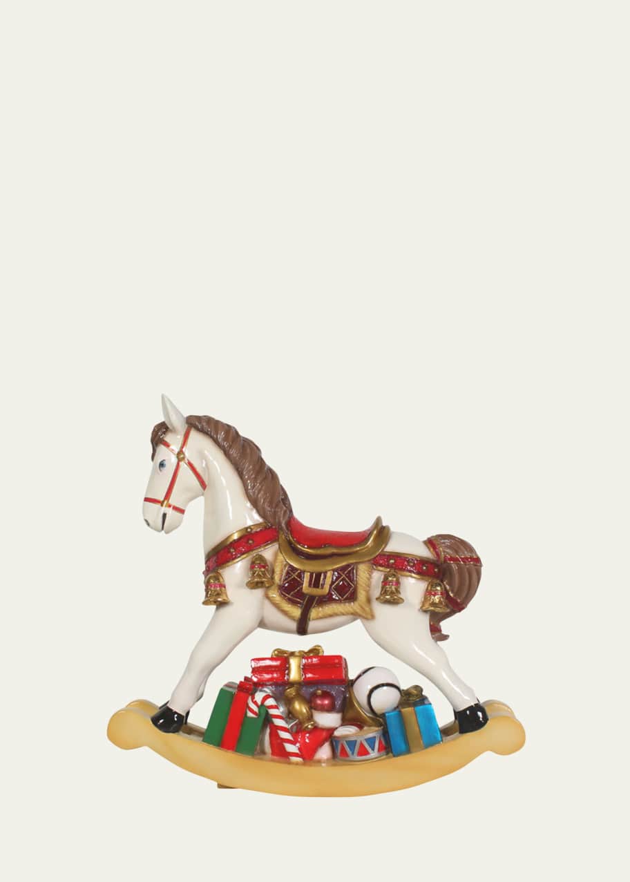 Universal Statues Rocking Horse with Gifts Figurine - Bergdorf Goodman