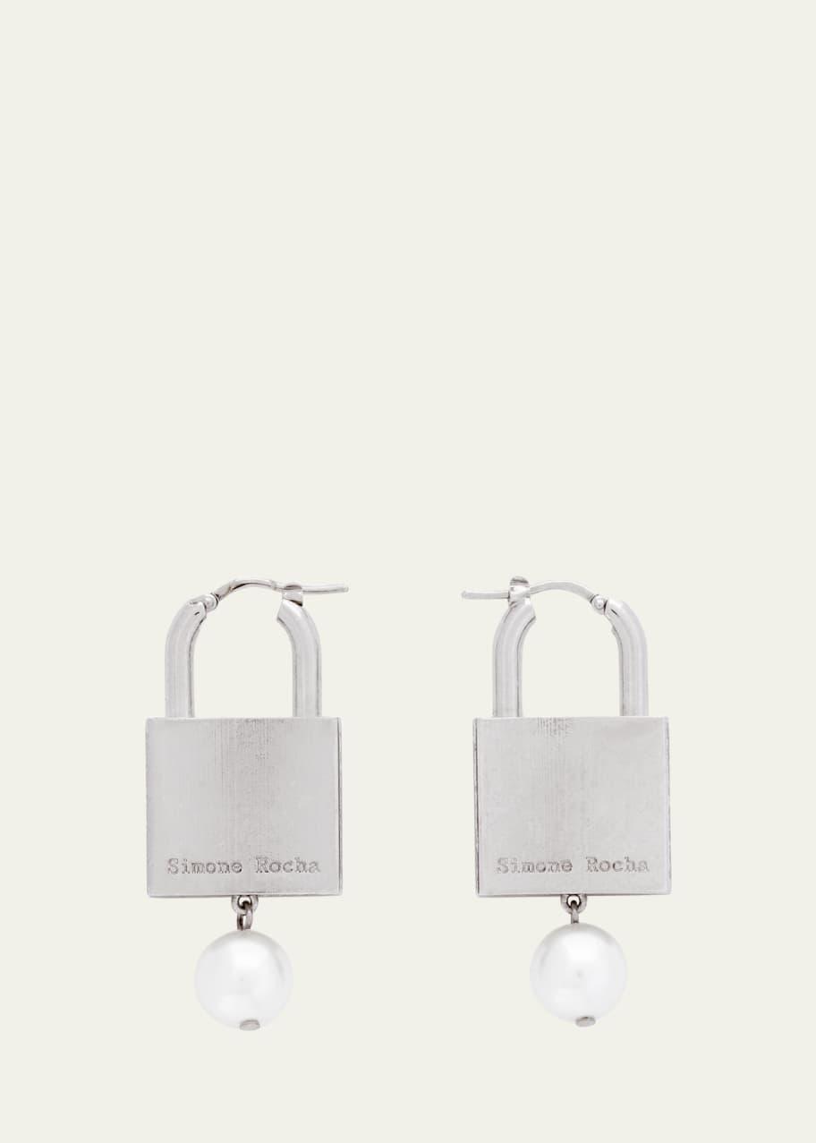 Simone Rocha Pearly Padlock Earrings - Bergdorf Goodman