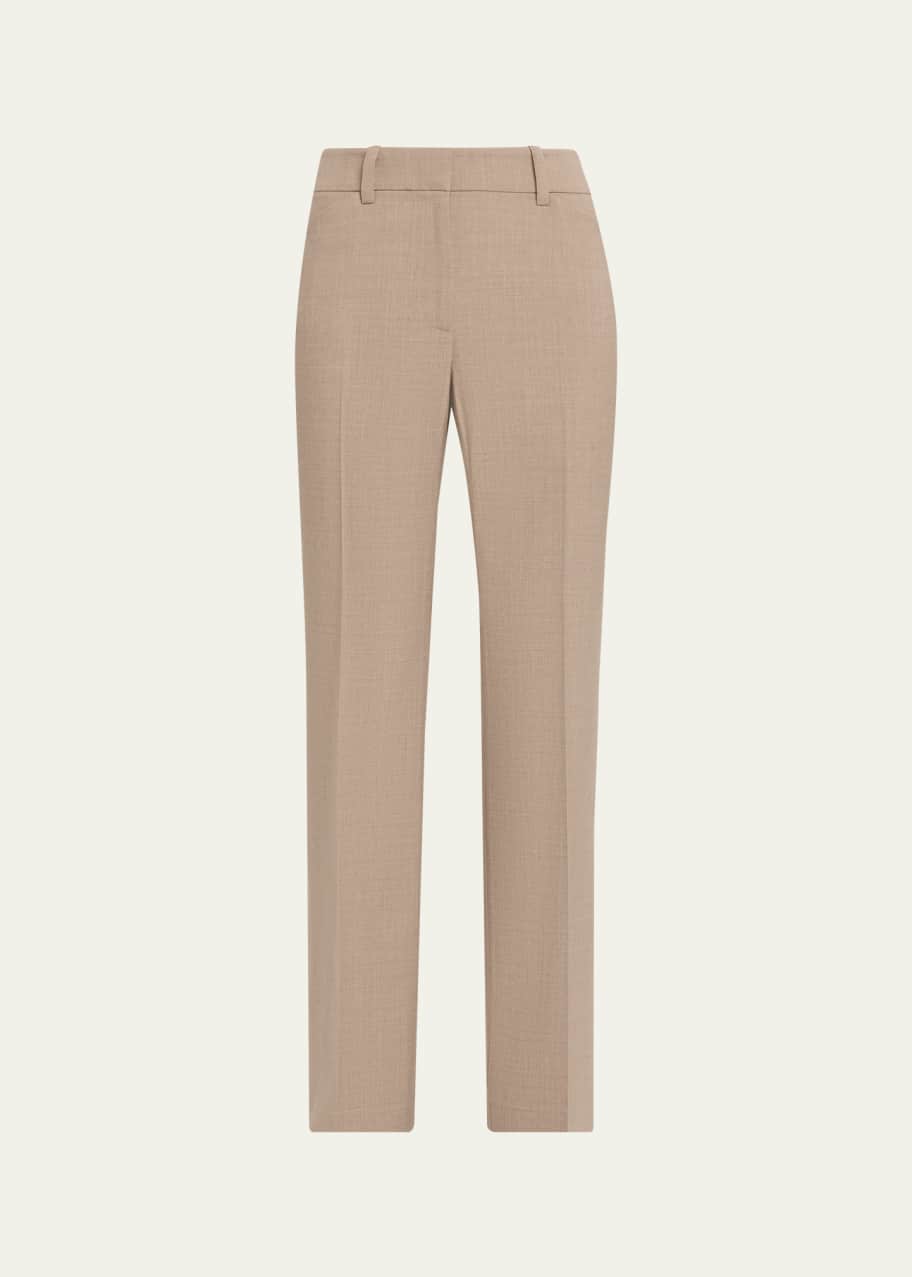 Lafayette 148 New York Reade Straight-Leg Stretch Wool Pants - Bergdorf ...
