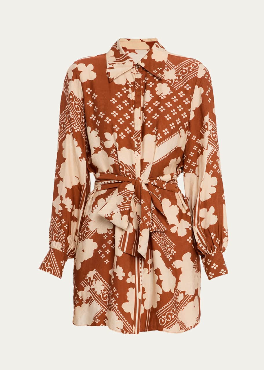 Ramy Brook Ada Belted Mini Shirtdress - Bergdorf Goodman