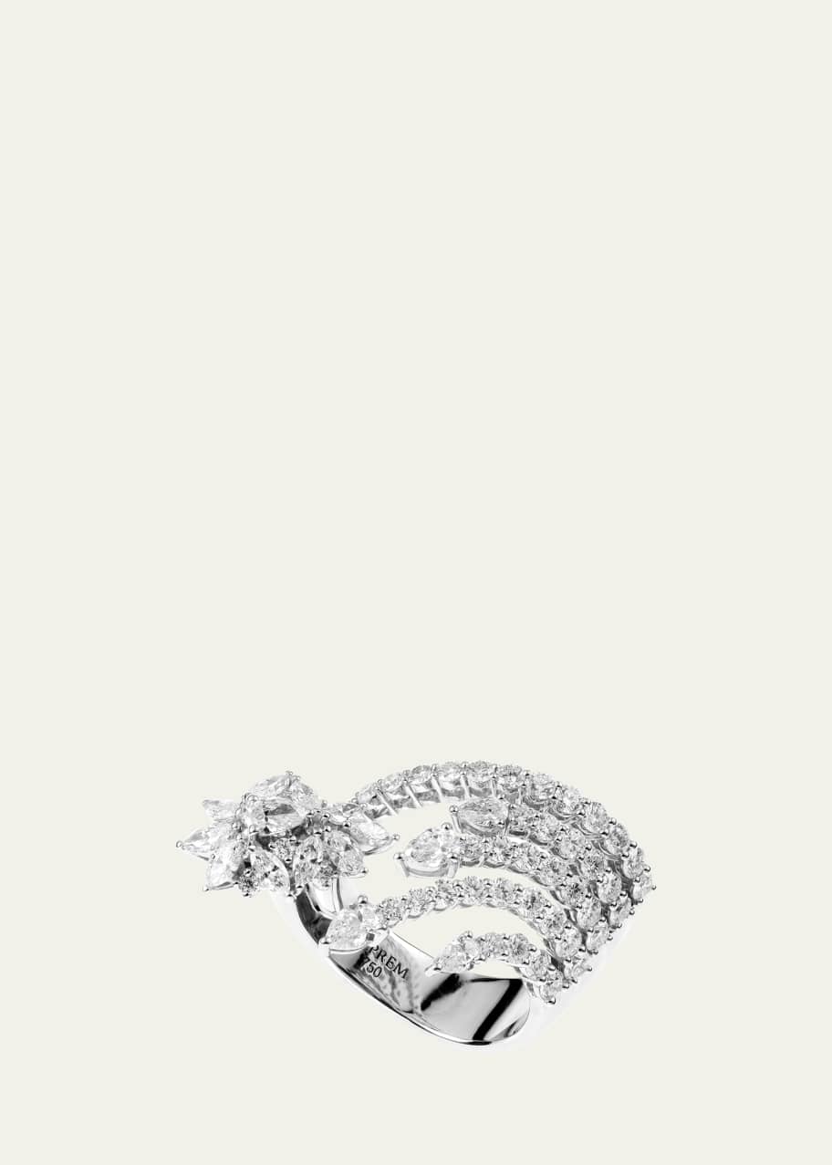 Yeprem 18K White Gold Round, Marquise and Pear Diamond Spread Ring - Bergdorf Goodman