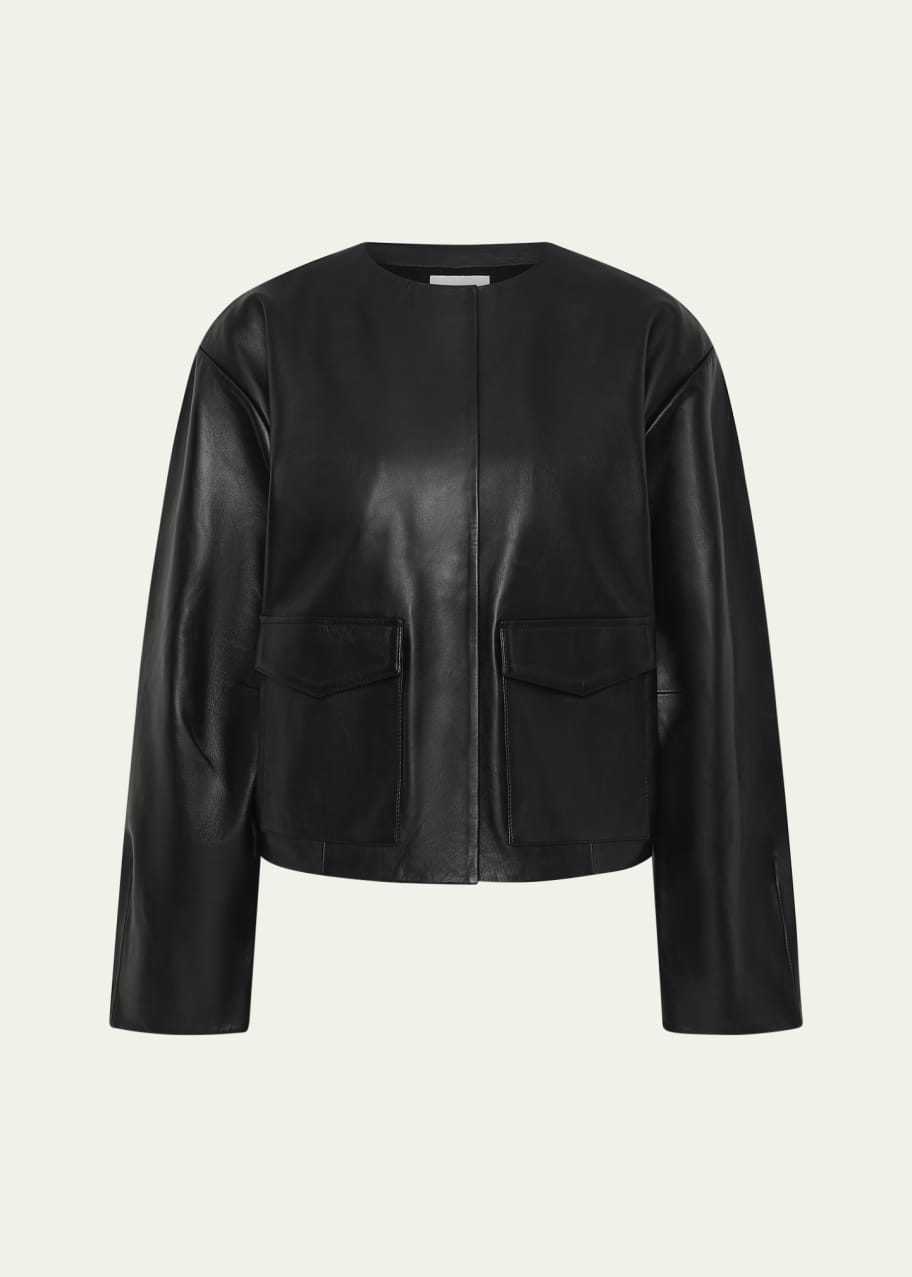 St. Agni Cocoon Leather Bomber Jacket - Bergdorf Goodman