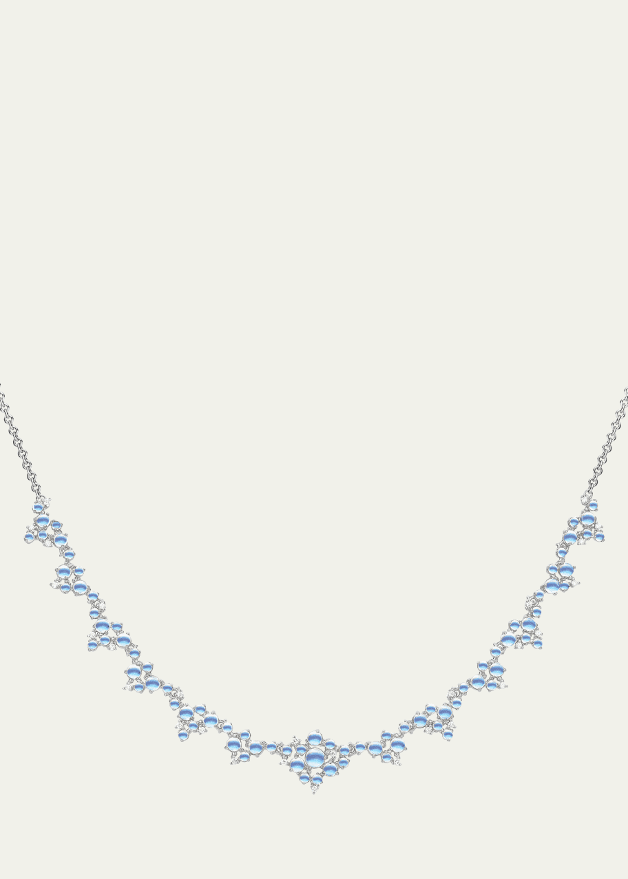 Paul Morelli 18K White Gold Partial Bubble Cluster Necklace with ...