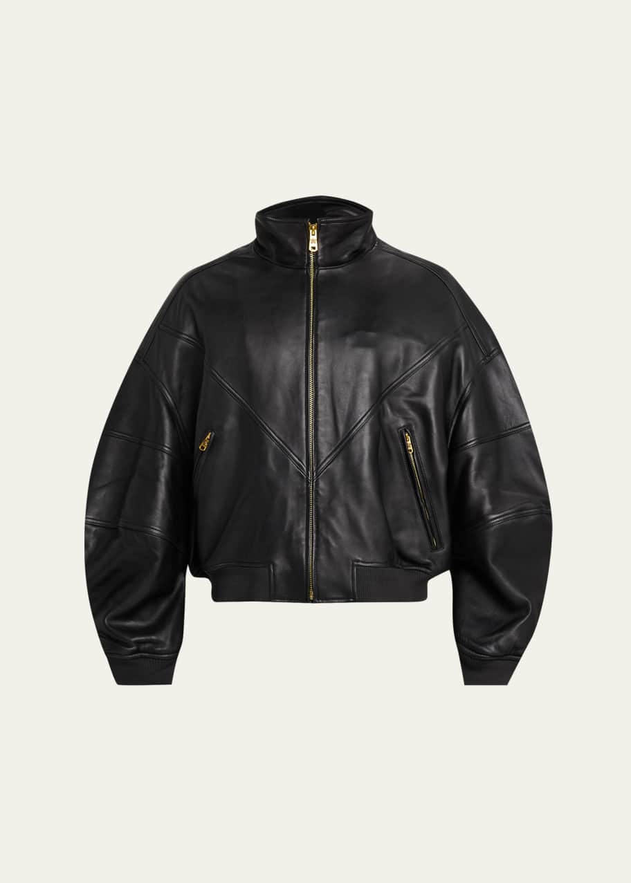 Willy Chavarria Men's Ruff Rider Leather Jacket - Bergdorf Goodman