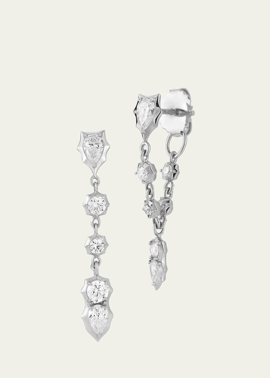 Jade Trau Platinum Posey Loop Earrings - Bergdorf Goodman