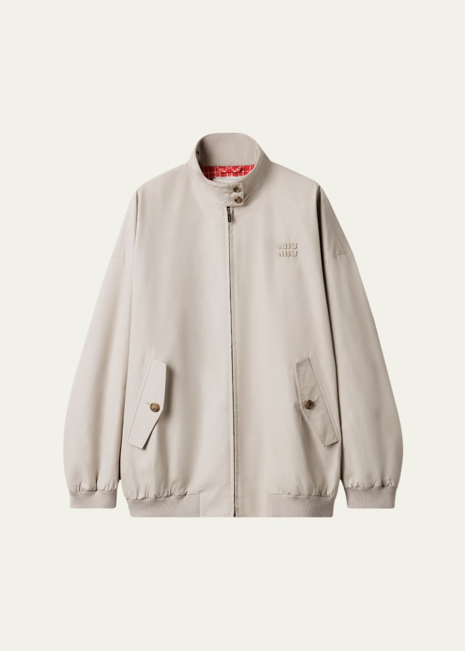 Miu Miu Oversized Panama Cotton Jacket - Bergdorf Goodman