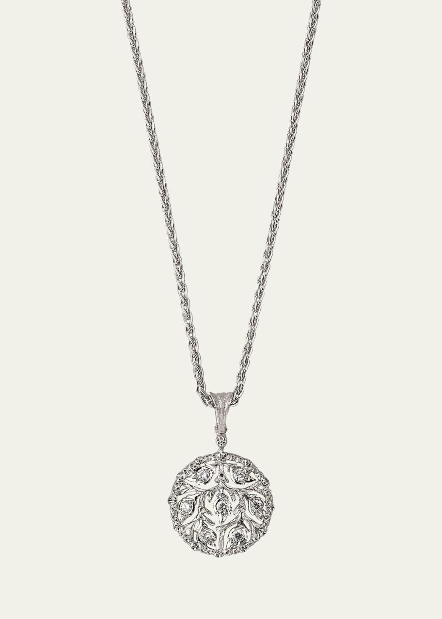 Buccellati Ramage 18K White Gold Diamond Pendant Necklace - Bergdorf ...