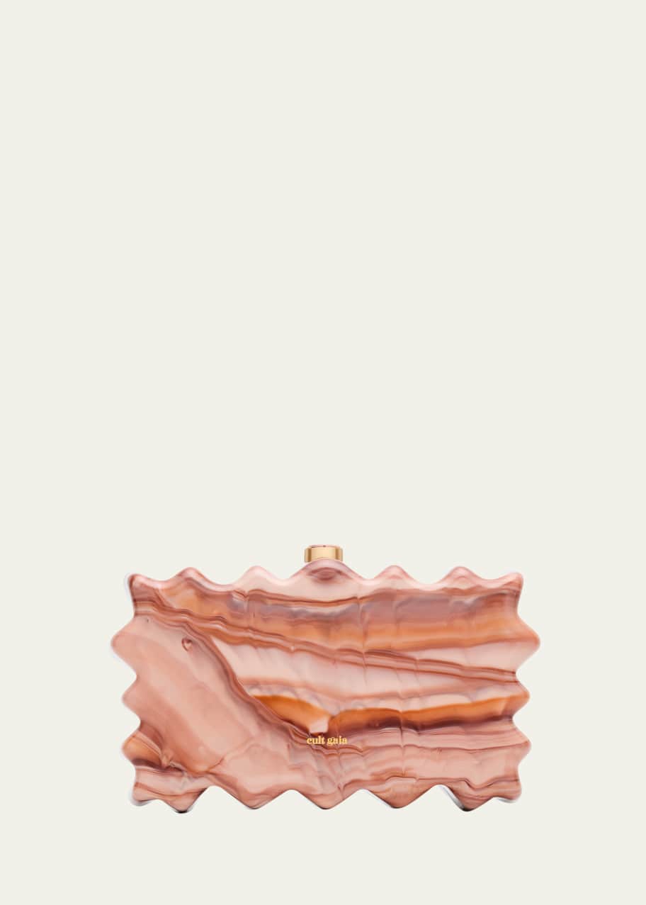 Cult Gaia Paloma Sculptural Marbled Acrylic Clutch Bag - Bergdorf Goodman