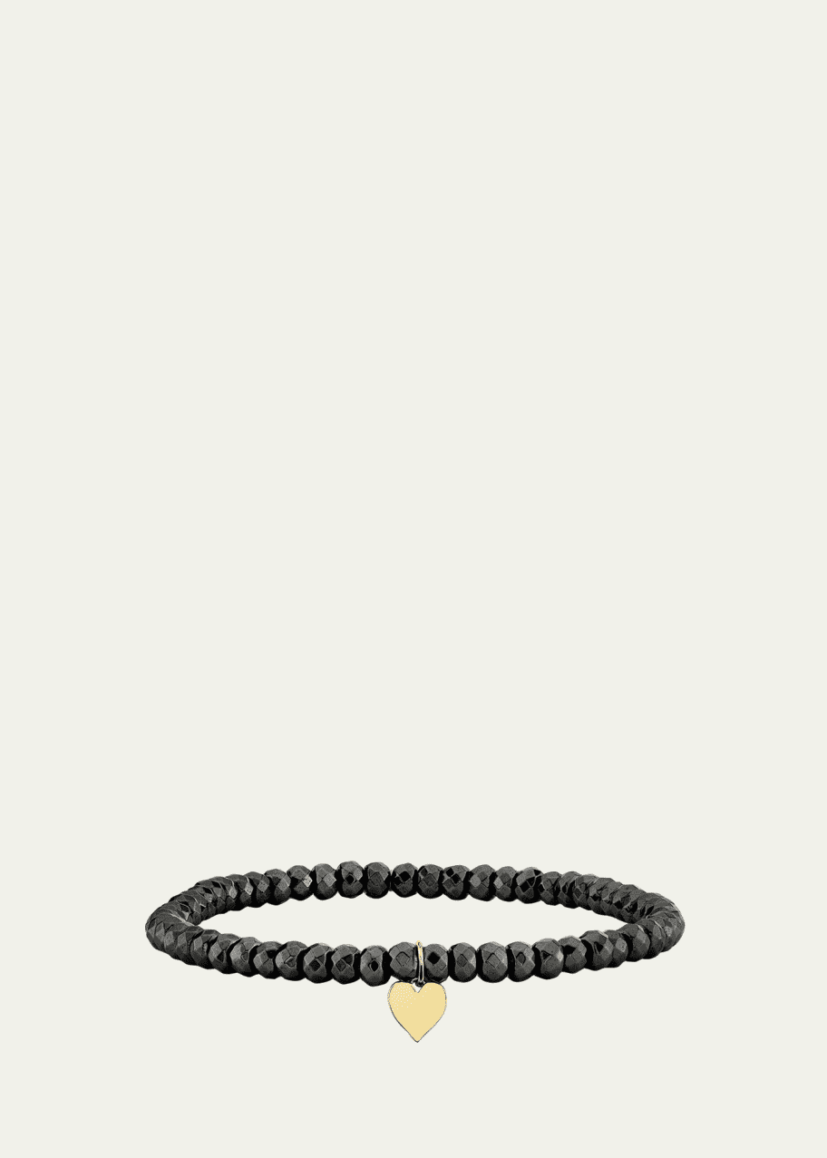 Sydney Evan 14K Tiny Pure Heart Charm on Stretch Bracelet - Bergdorf ...