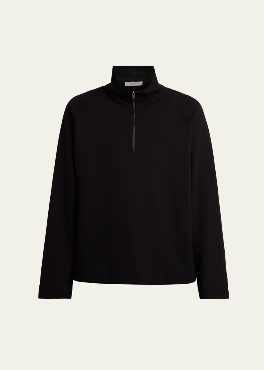 THE ROW Men's Gallagher Cotton and Cashmere Funnel-Neck Sweater ...