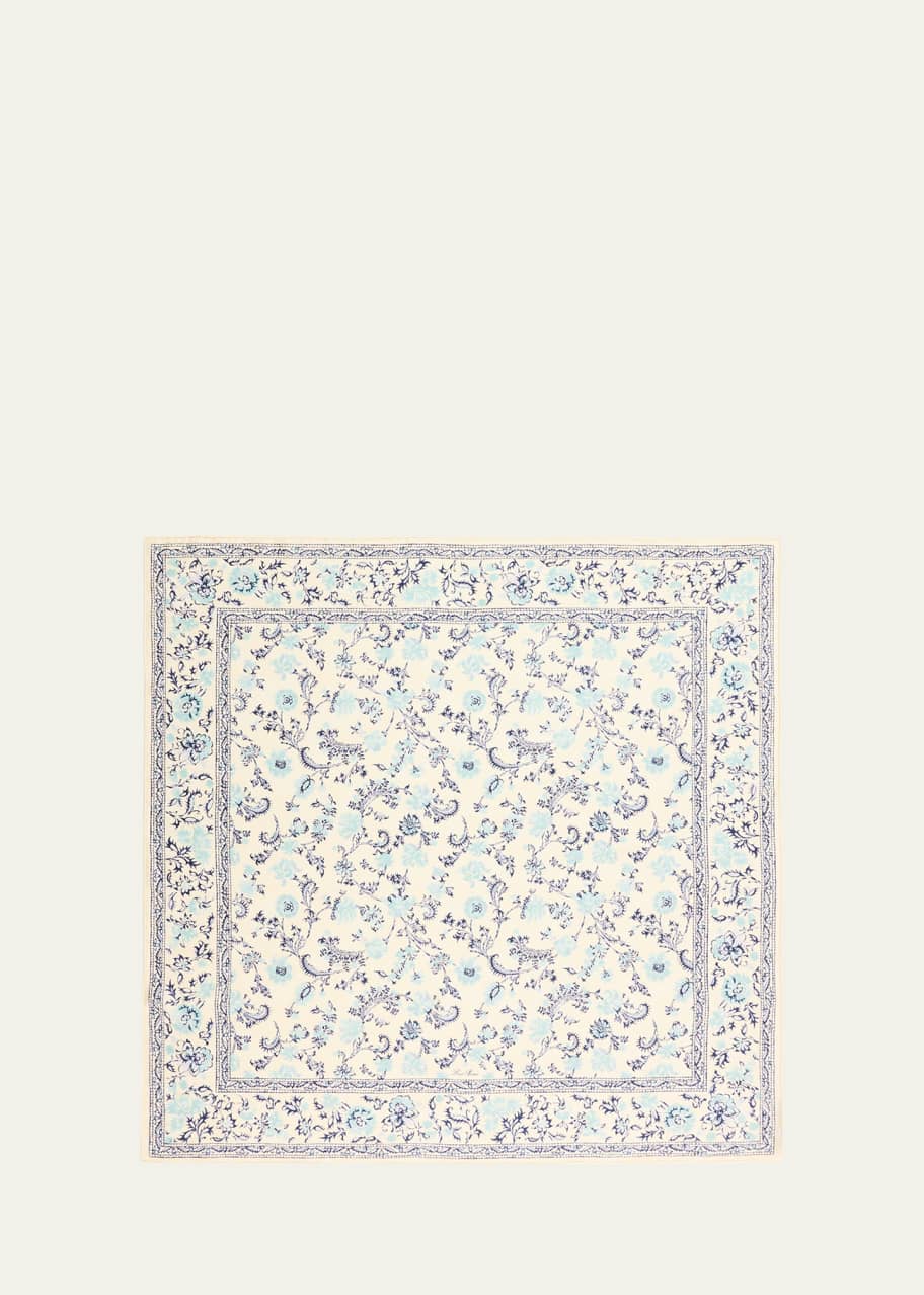Loro Piana Jasmine Bloom Silk Foulard Scarf - Bergdorf Goodman
