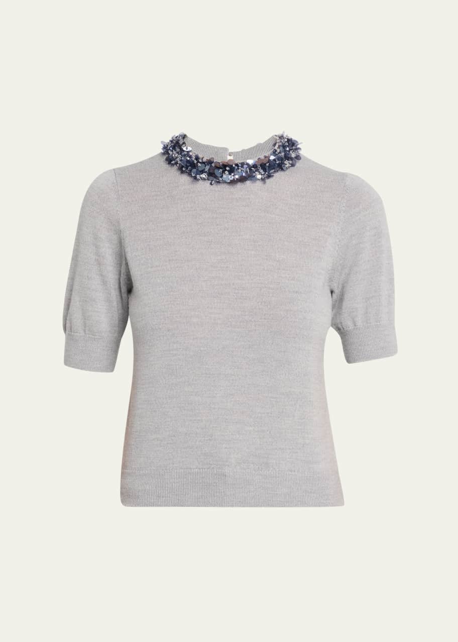 Ulla Johnson Jude Embellished Merino Sweater - Bergdorf Goodman