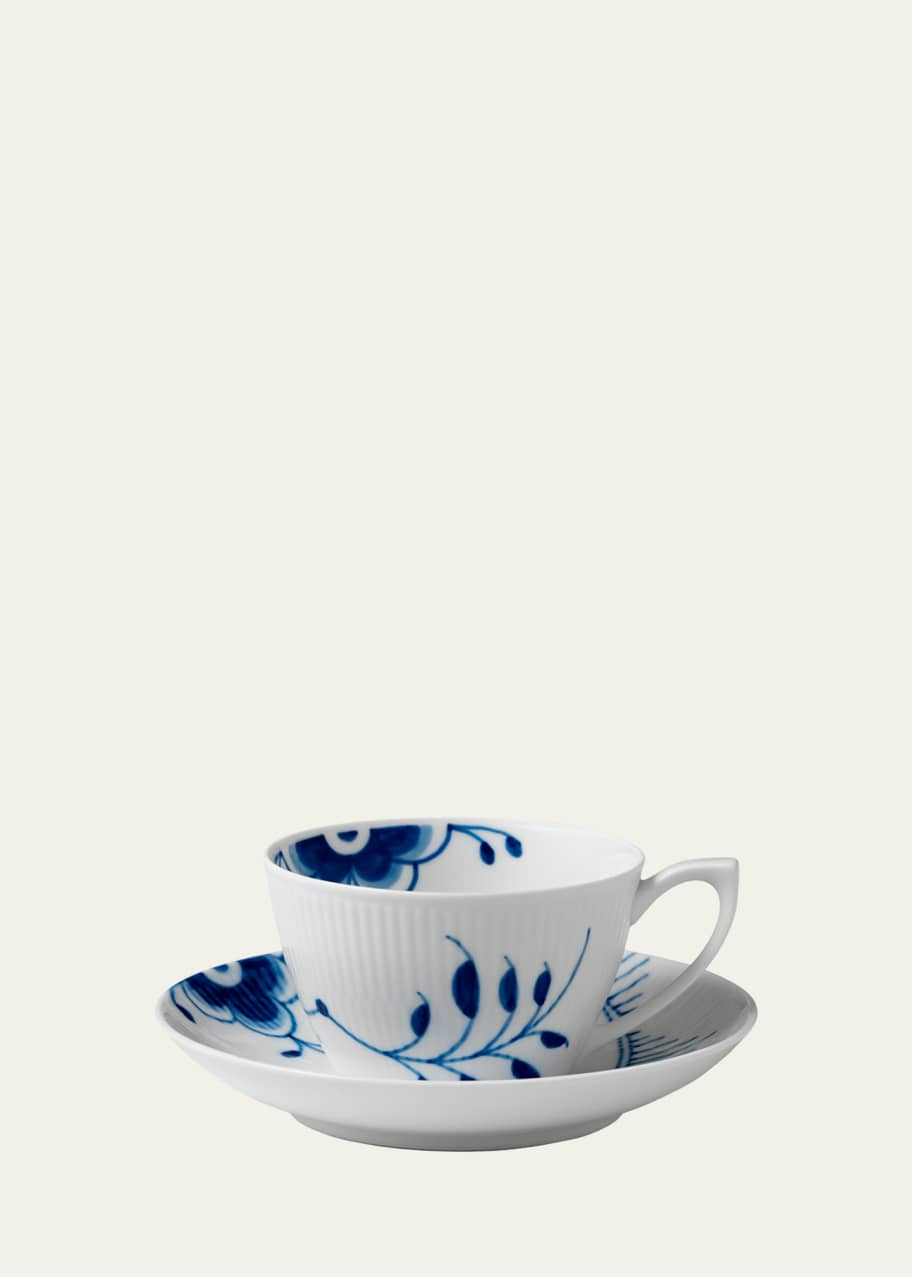 Royal Copenhagen Blue Fluted Mega Cup and Saucer - Bergdorf Goodman