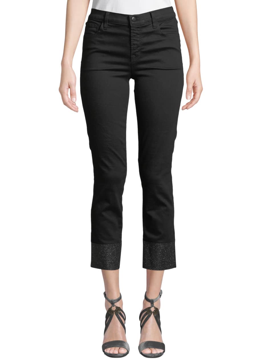 J Brand Ruby Cropped High-Rise Cigarette Jeans - Bergdorf Goodman