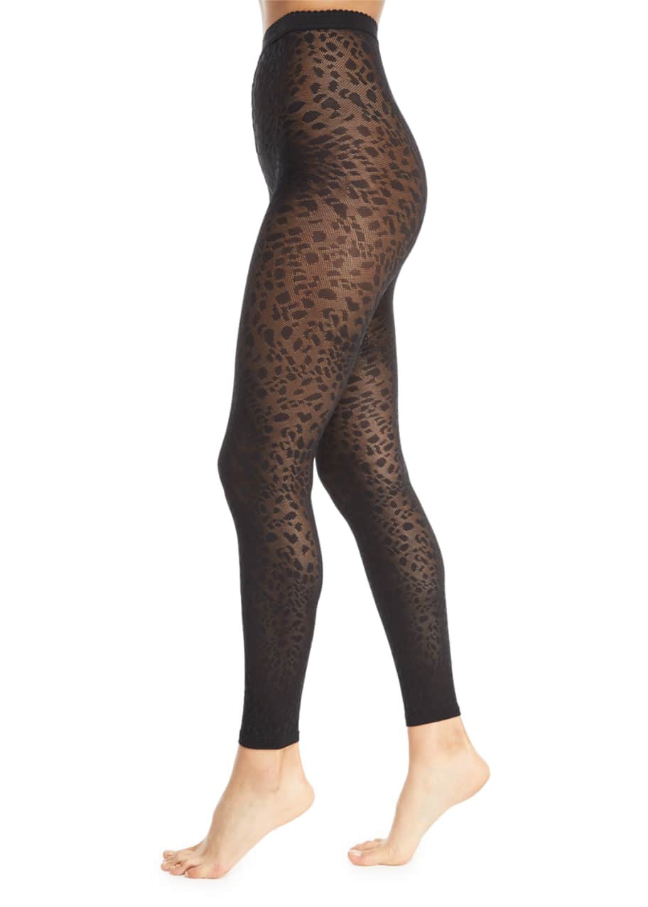 Wolford Avril Leopard-Print Footless Tights - Bergdorf Goodman