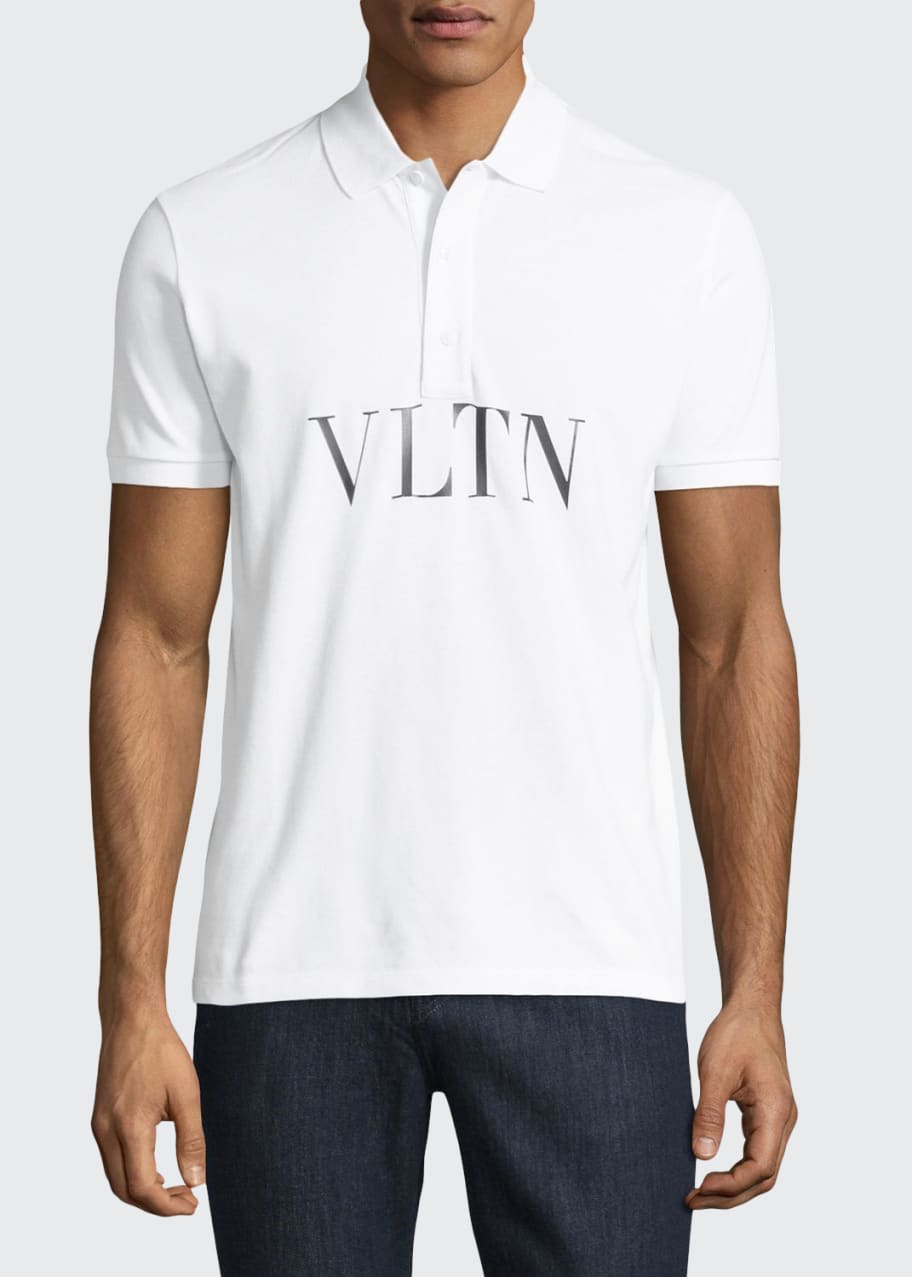 Valentino Garavani VLTN Logo-Stamped Polo Shirt - Bergdorf Goodman
