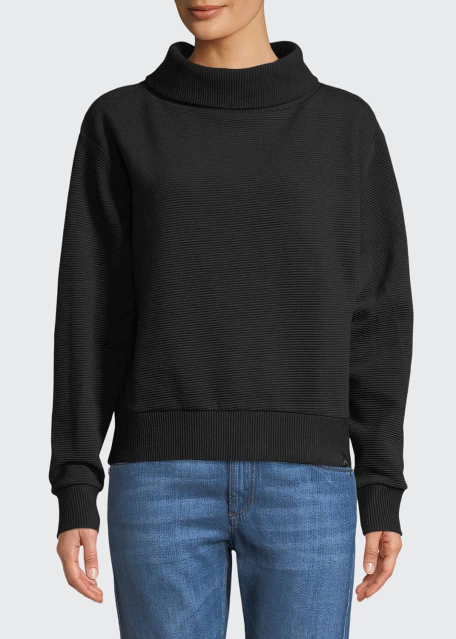 Varley Simon Ribbed Side-Zip Sweater - Bergdorf Goodman