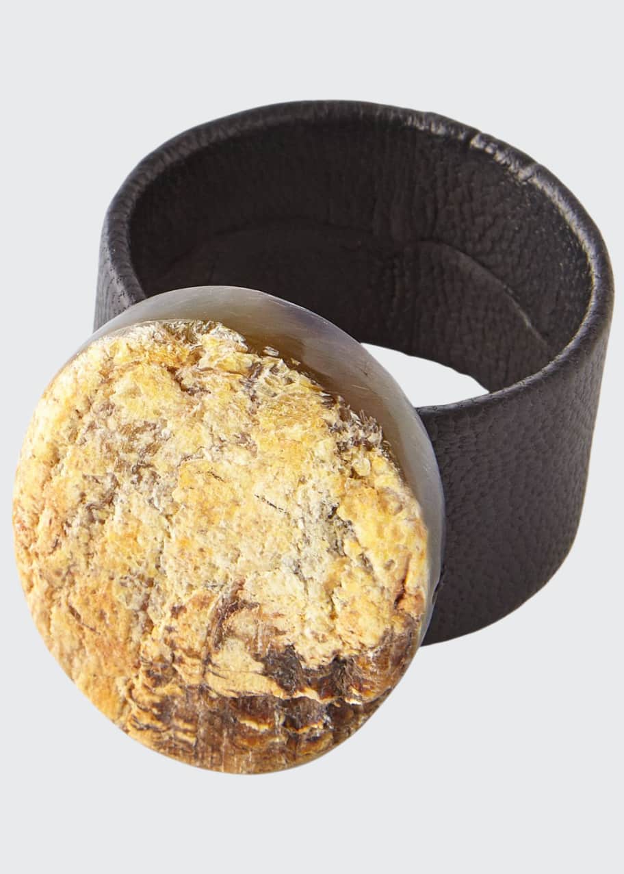 Deborah Rhodes Horn Leather Cuff Napkin Ring - Bergdorf Goodman