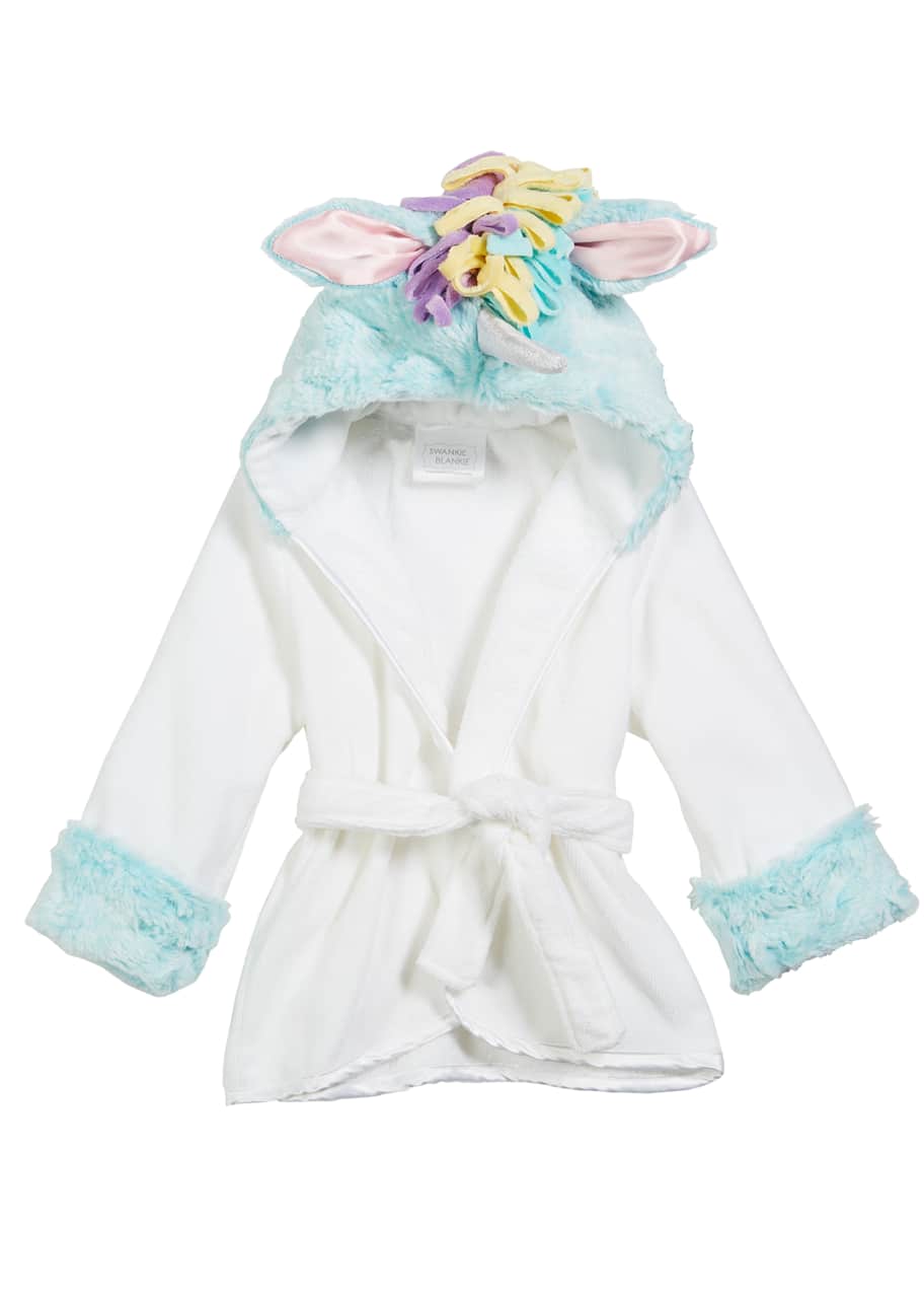 Swankie Blankie Baby Girls' Hooded Unicorn Robe - Bergdorf Goodman