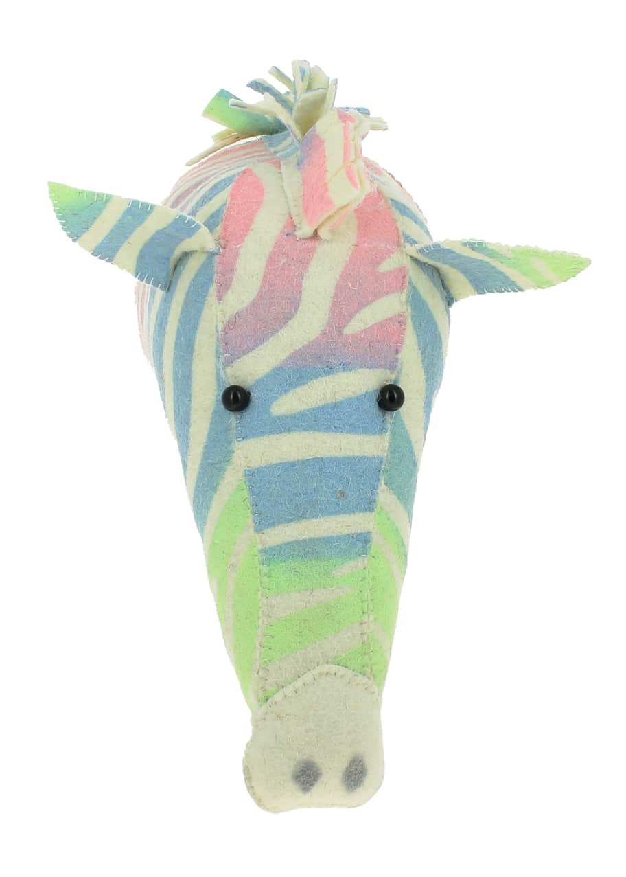Fiona Walker Designs Kids' Stencil-Print Zebra Head Wall Décor ...