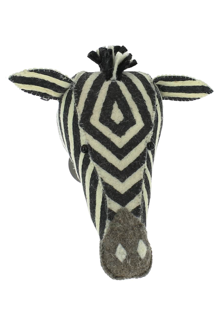 zebra head wall decor