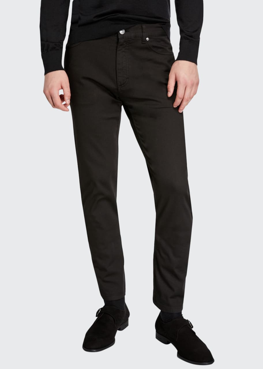 ZEGNA Men's 5-Pocket Canvas Regular-Fit Pants - Bergdorf Goodman