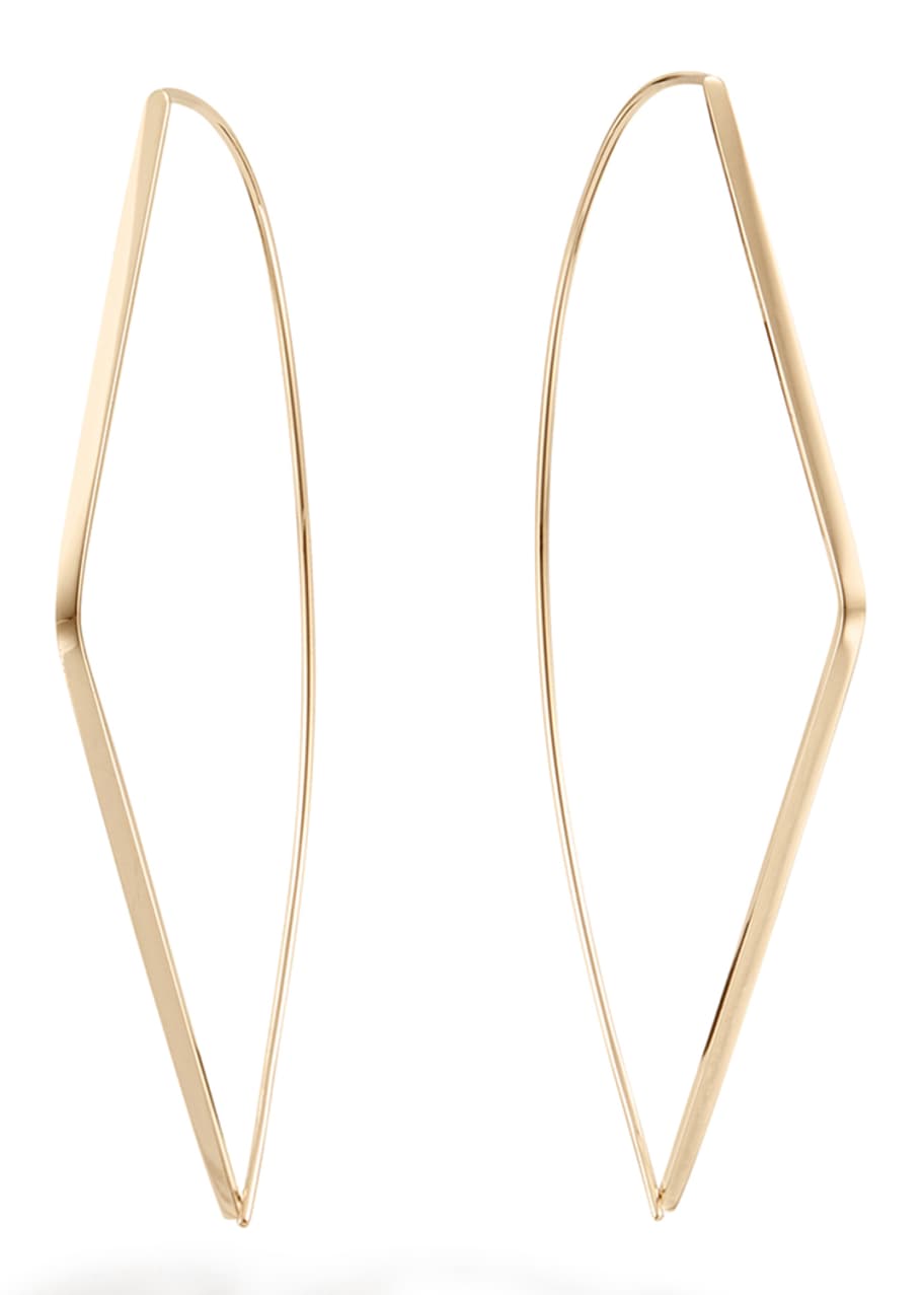 Lana 14k Angular Pull-Through Earrings - Bergdorf Goodman