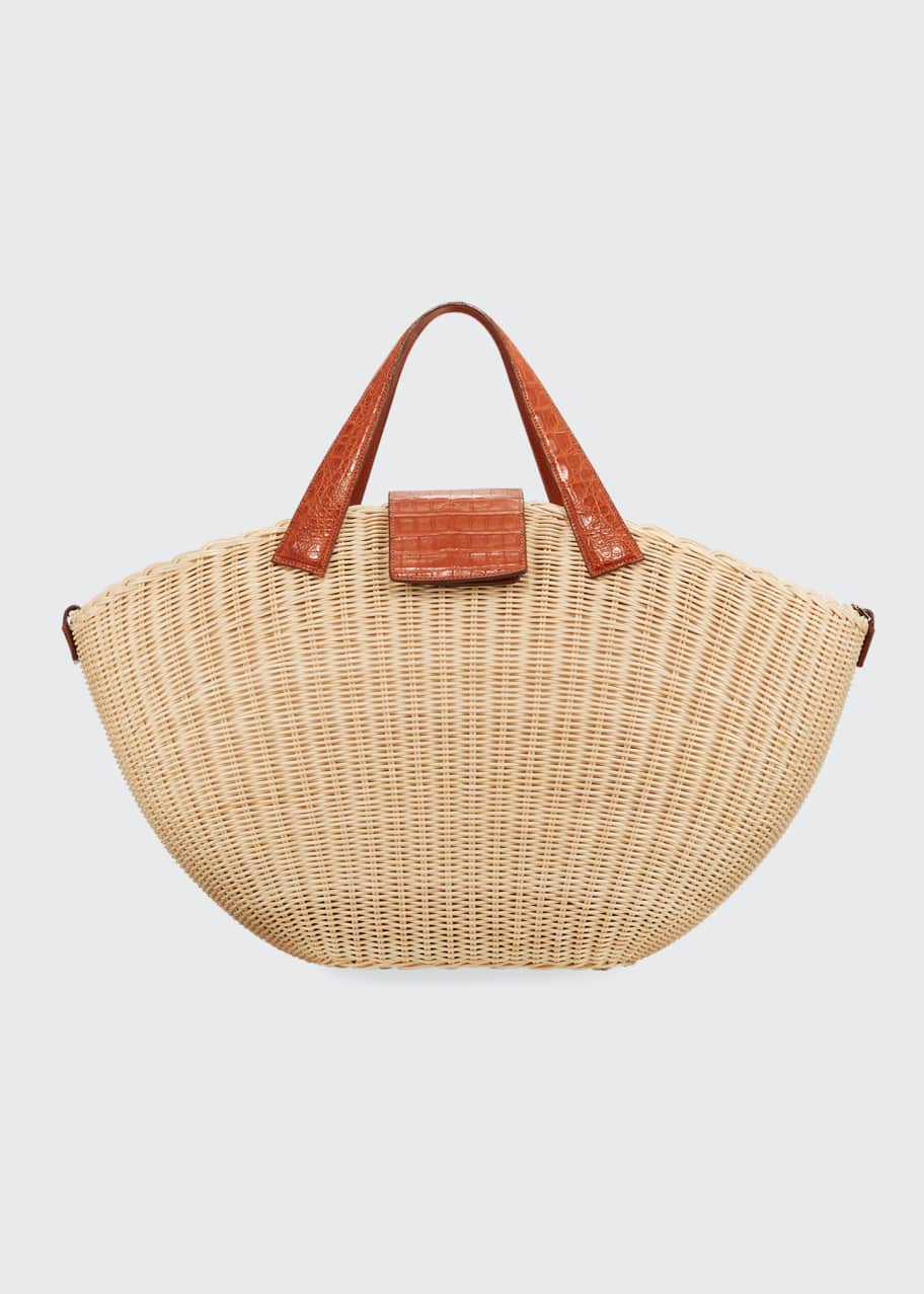 Nancy Gonzalez Wicker & Crocodile Large Tote Bag - Bergdorf Goodman