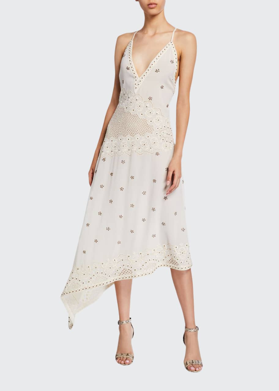 Ramy Brook Layna Sleeveless Asymmetric Eyelet Dress - Bergdorf Goodman