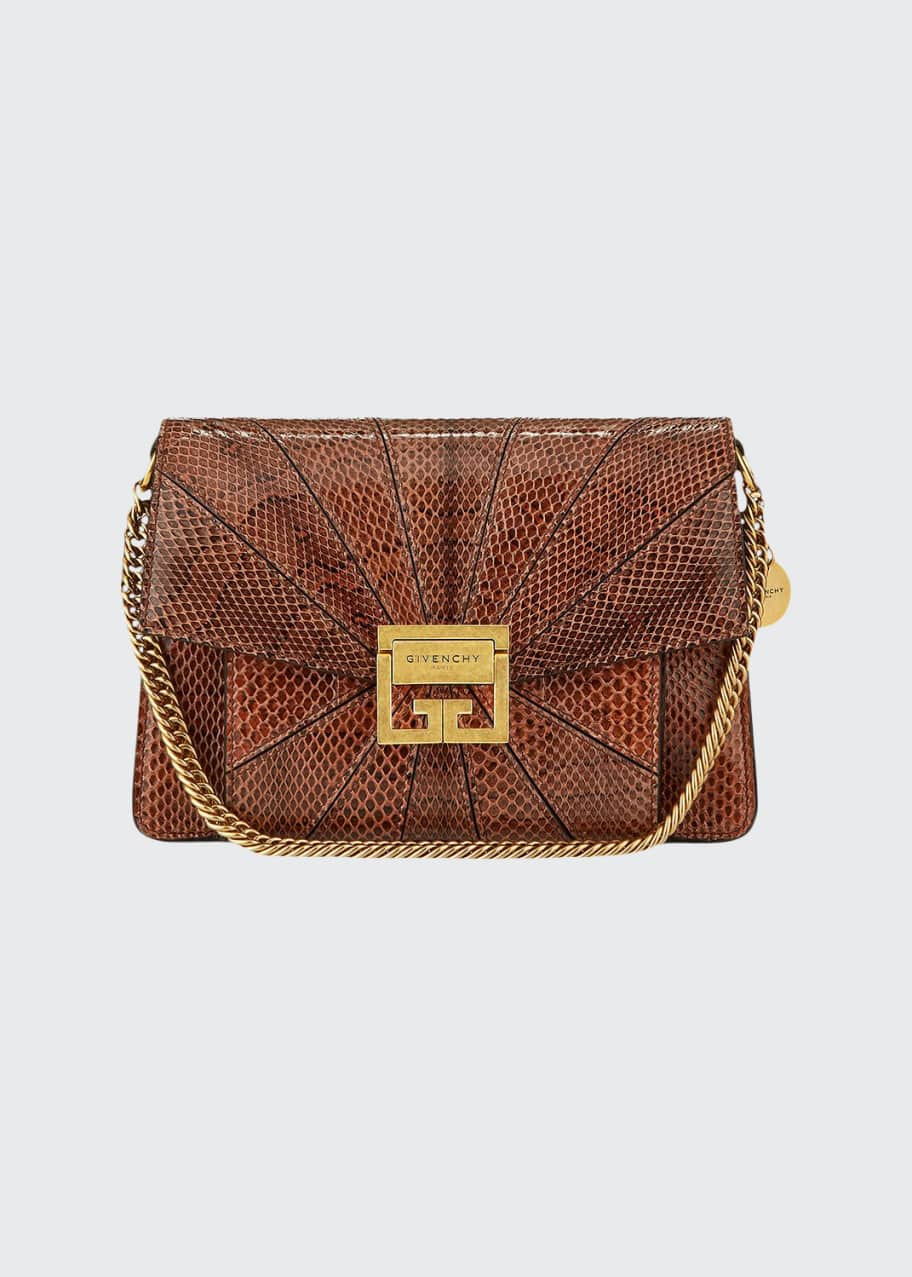 Givenchy GV3 Small Snakeskin Box Shoulder Bag - Bergdorf Goodman