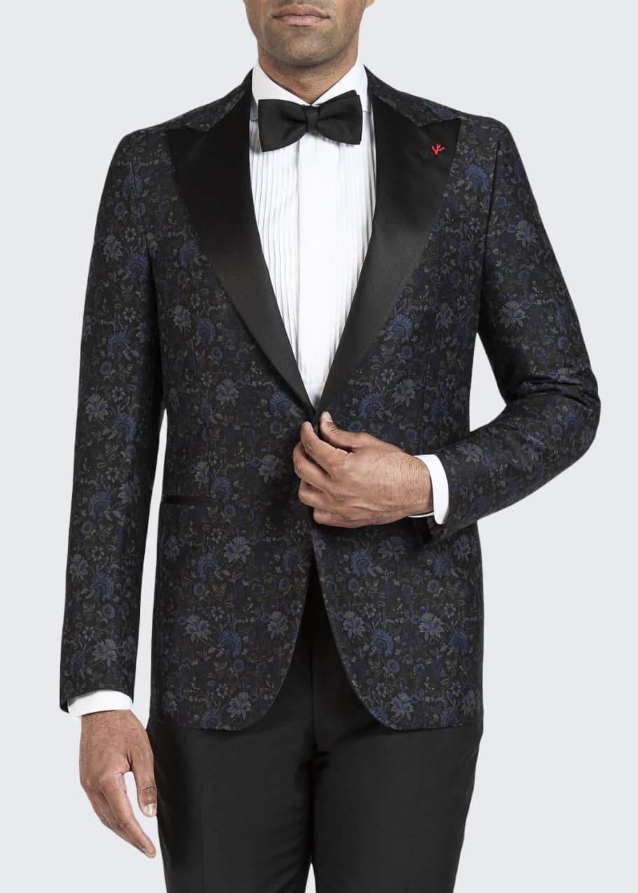 Isaia Men's Floral-Print Dinner Jacket - Bergdorf Goodman