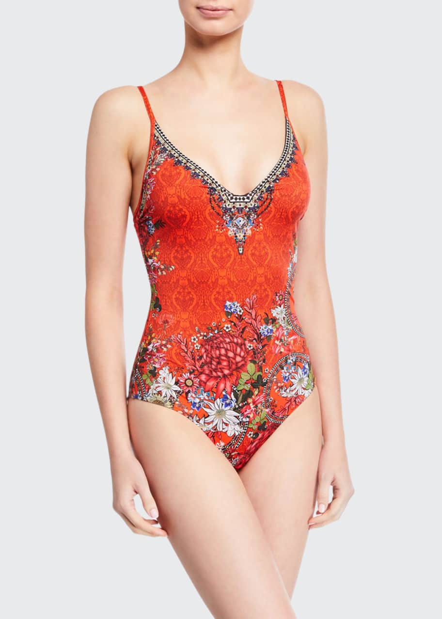 Camilla Wired V Neck One Piece Swimsuit Bergdorf Goodman