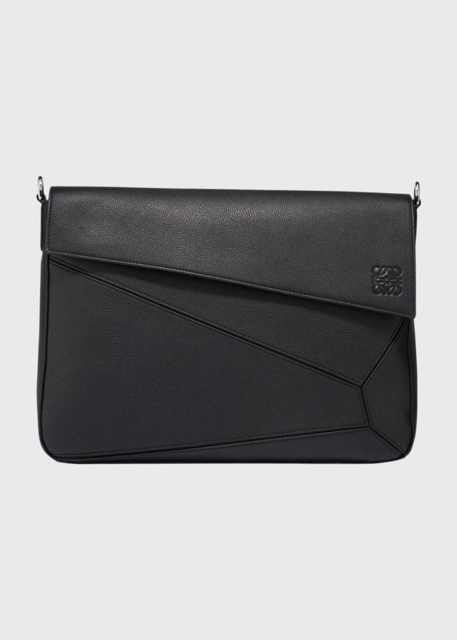 Loewe Men's Puzzle Leather Messenger Bag - Bergdorf Goodman