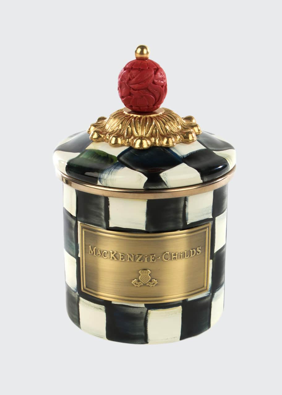 MacKenzie-Childs Courtly Check Mini Enamel Canister - Bergdorf Goodman