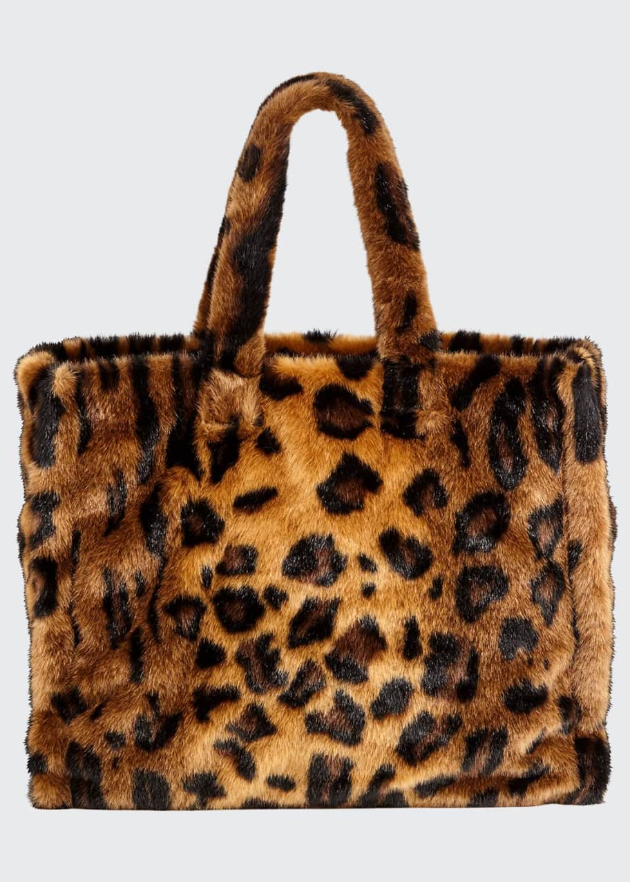 STAND Lola Leopard Faux-Fur Tote Bag - Bergdorf Goodman