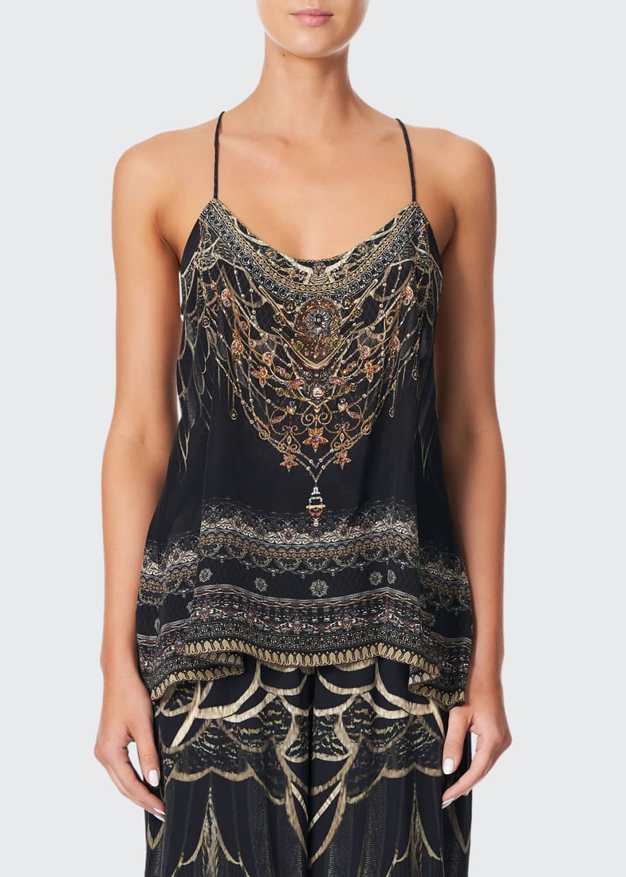 Camilla T-Back Spaghetti Strap Top - Bergdorf Goodman